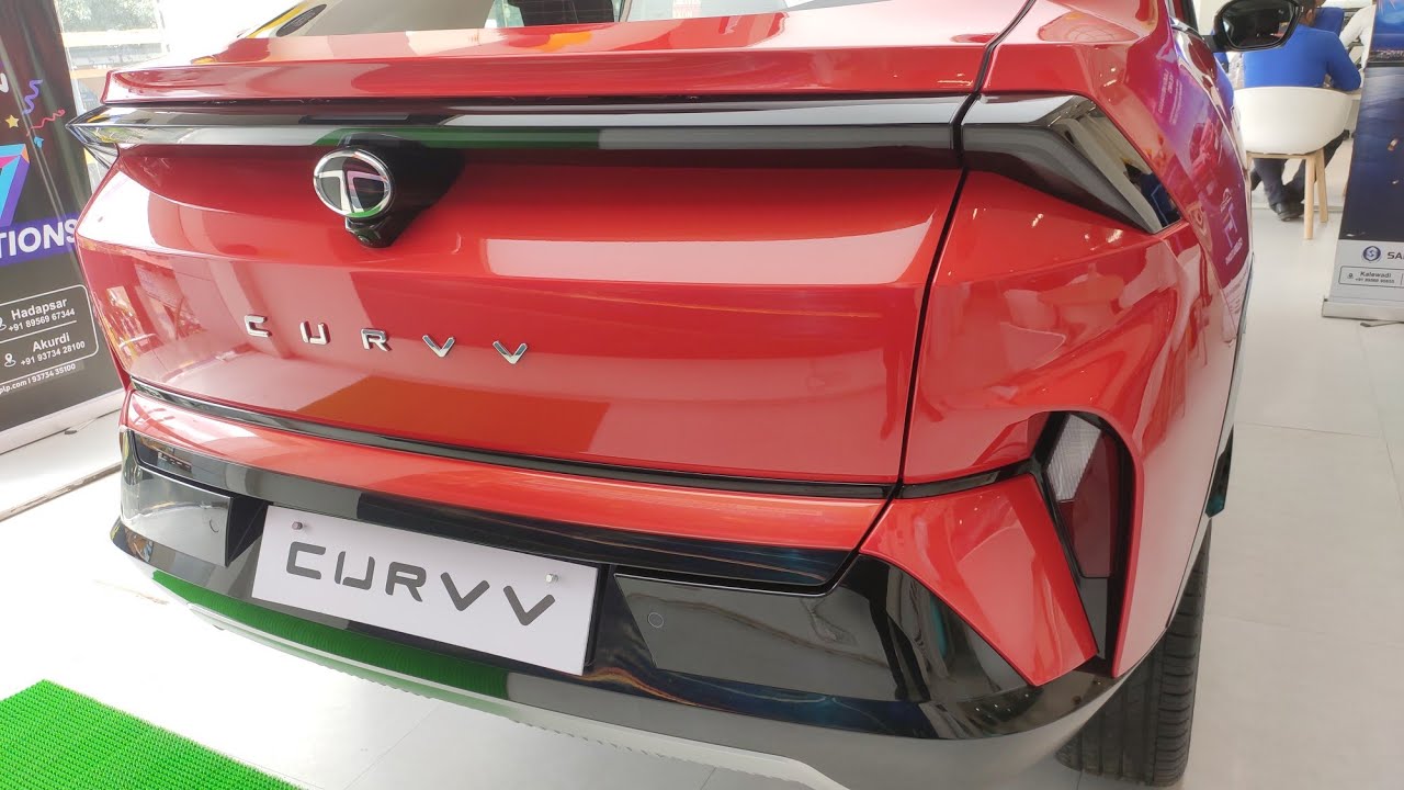 Curvv top model flame Red DT exterior view 2024 | Tata new Curvv red ...