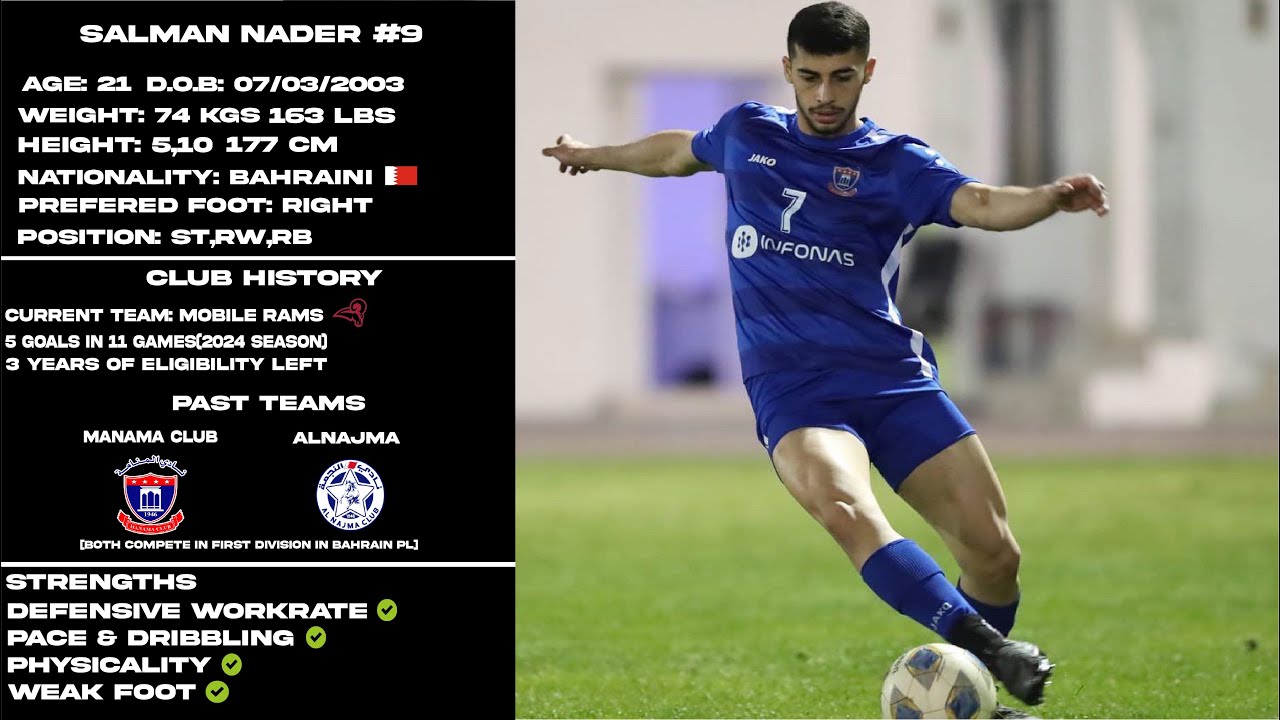 salman nader football highlight tape - YouTube