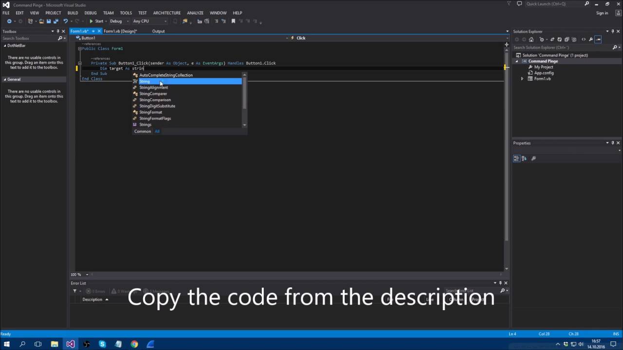 How To Make A CMD Pinger in VB.NET - YouTube