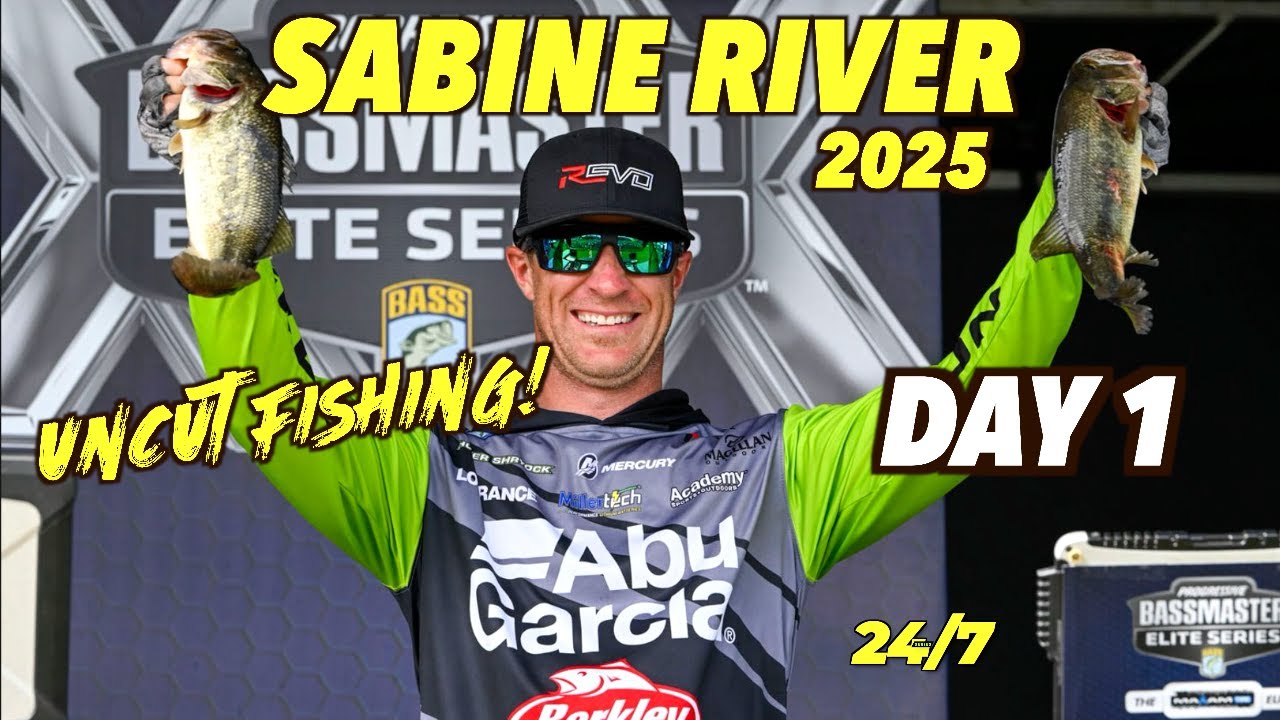Sabine River UNCUT FISHING Day 1 BASS ELITE - YouTube