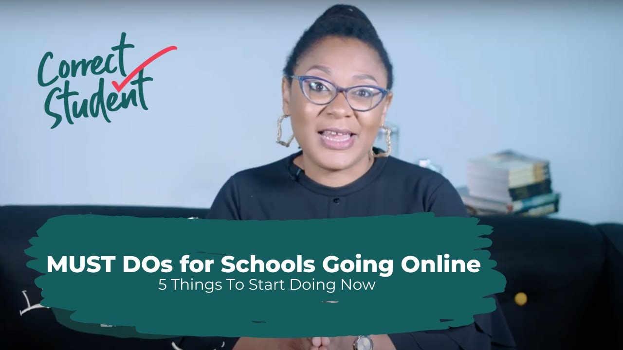 Correct Student MUST DOs for Schools Going Online - YouTube