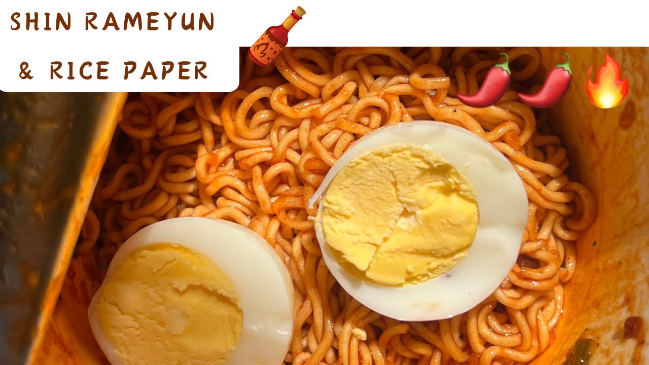 Shin Rameyun & rice paper | Samyang hot sauce review 🥵🌶️🌶️🌶️ - YouTube