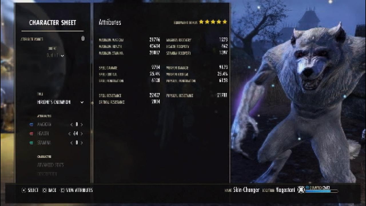 ESO - Upcoming Werewolf Build 2vX Gameplay - YouTube