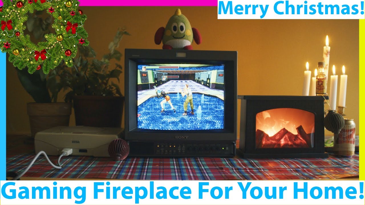 Retro Gaming Fireplace For Your Game Room and Home - YouTube