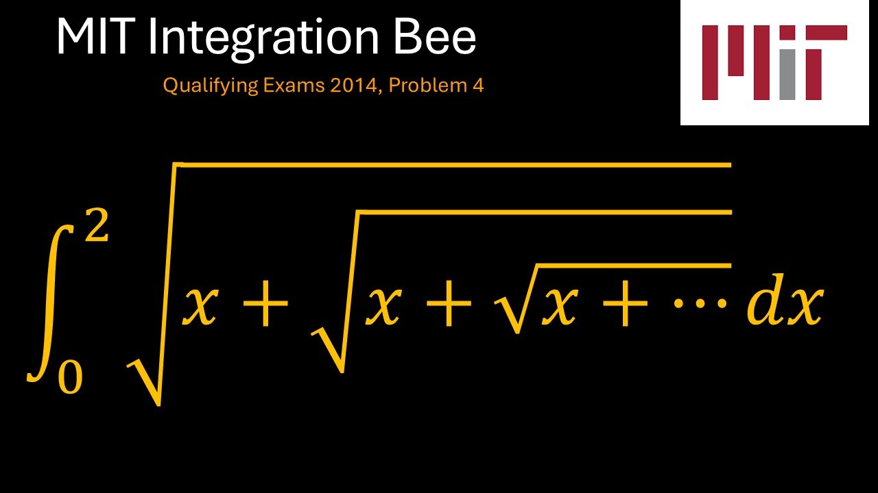 MIT 2014 Integration Bee Qualifying Exam, Problem 4 - YouTube
