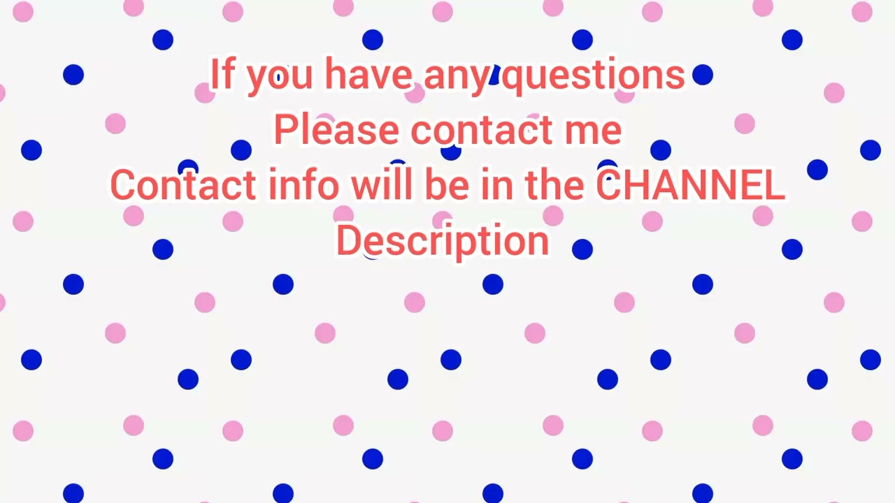 Any questions, please contact me - YouTube