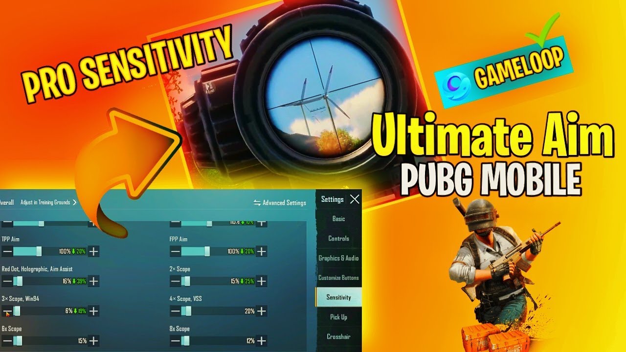 PUBG GAMELOOP PC SENSITIVITY Guaranteed no recoil best Sensitivity for ...