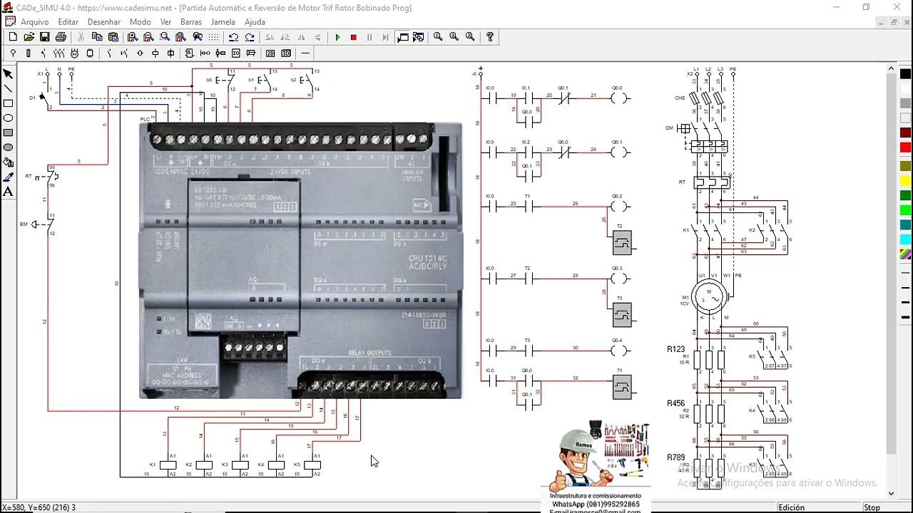 Programação em Ladder para partida automática e reversao de motor ...