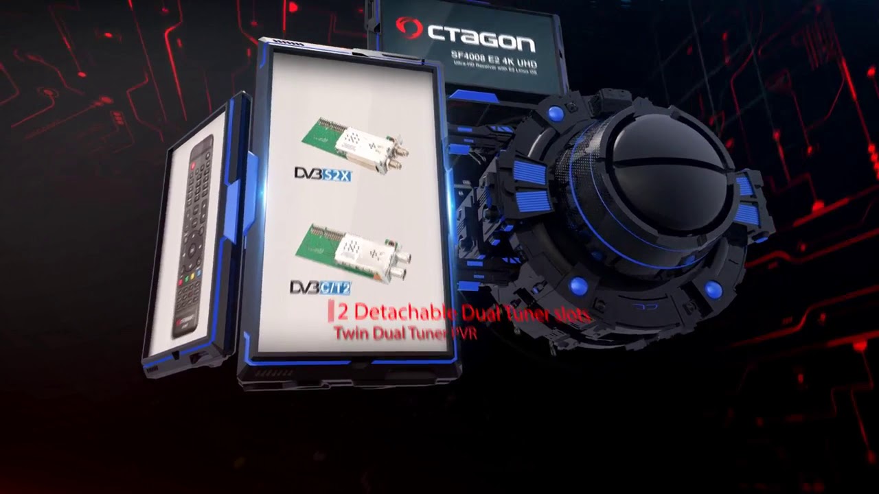 Octagon SF4008 Triple 4K Linux E2 2160p UHD Receiver - YouTube