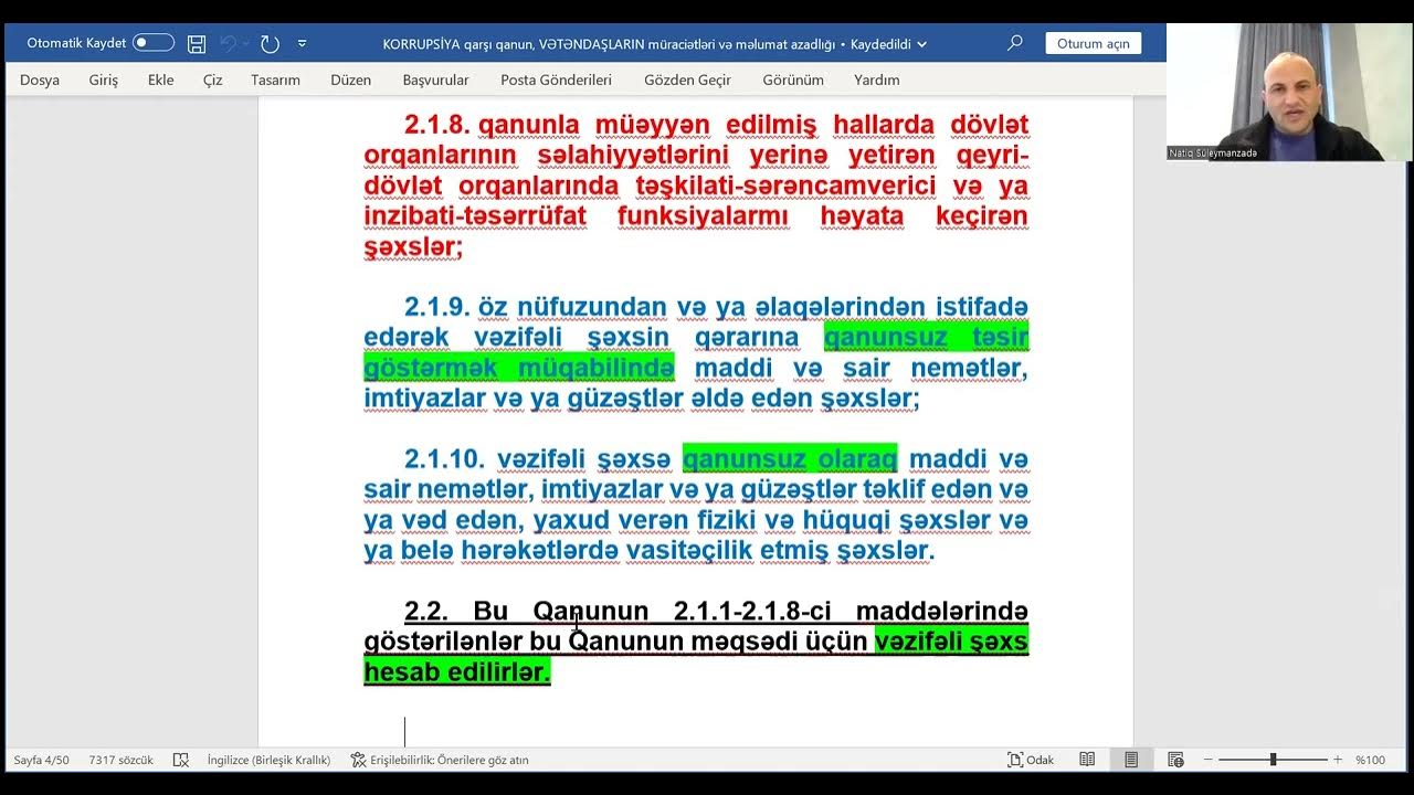 korrupsiya qarşı mübarizə haqqında qanun - YouTube