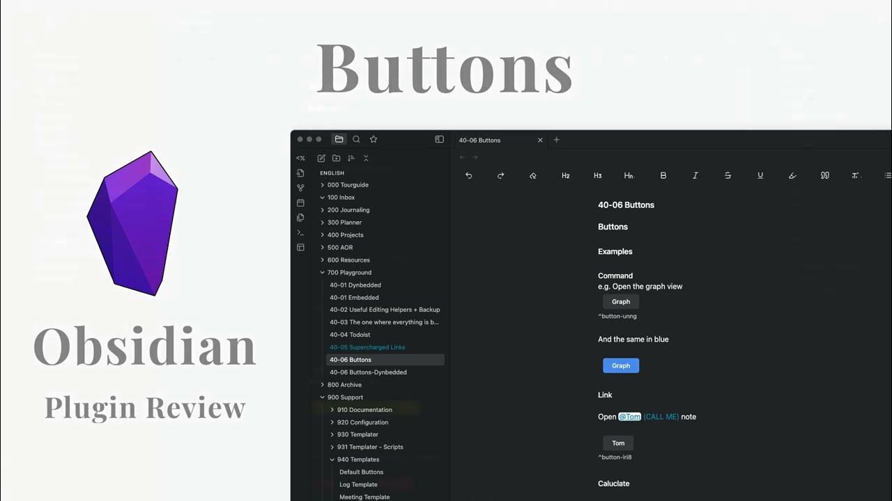 Obsidian: Buttons (English) 40-06 - YouTube