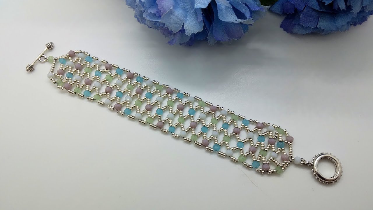 Easy, Beginner Friendly Netting Bracelet Using Beebeecraft.com Products ...