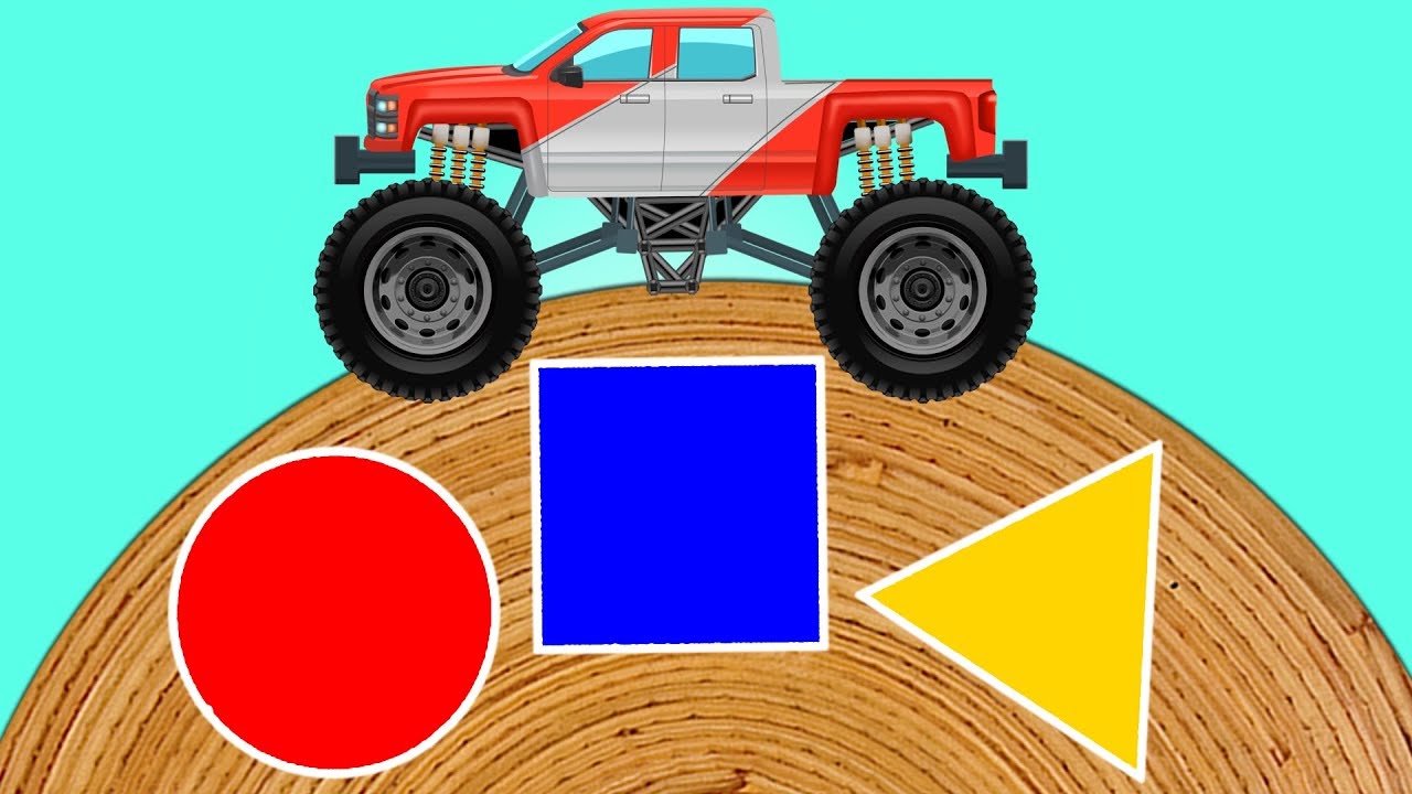 Monster Truck Shapes | Educational Video | Cartoon Cartoon - YouTube