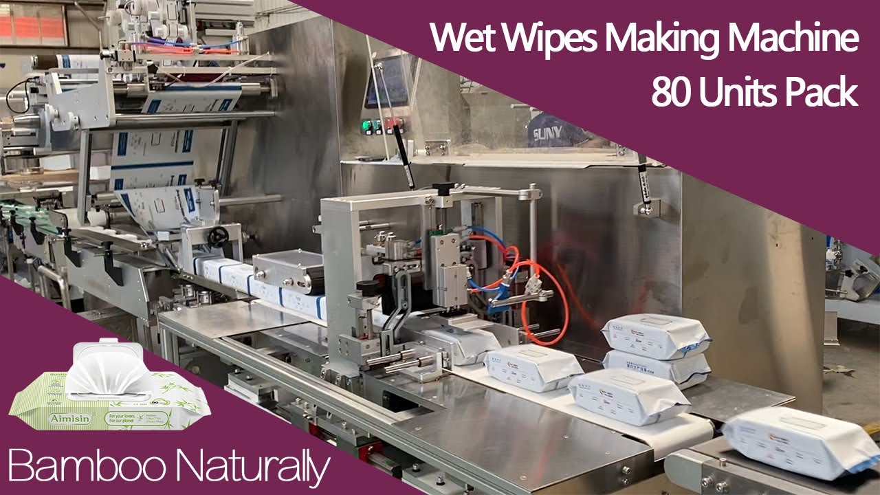 80 Units Bamboo Naturally Unscented Wet Wipes Making Machine - YouTube