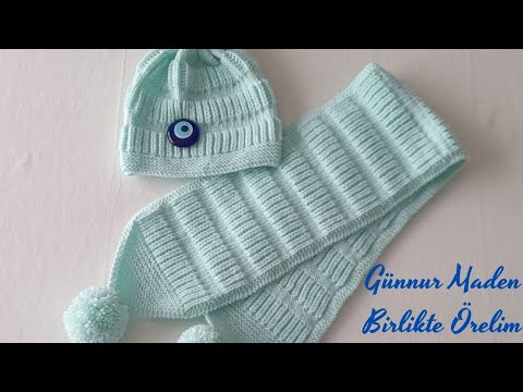 2 Yaş Selanik Bebek Bere ve Atkı                                    #baby #knitting #madenin_elemeği