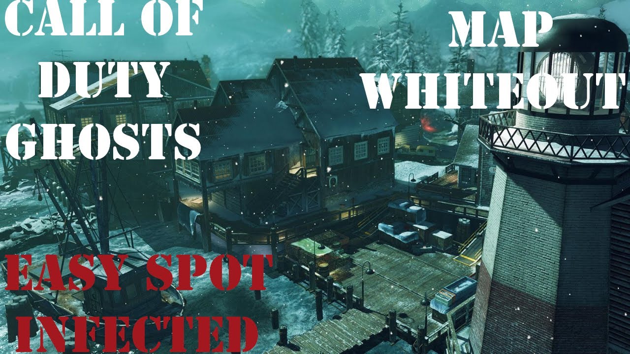 Ghosts COD :Mappa Whiteout "Spot per la modalità infetto!" - YouTube
