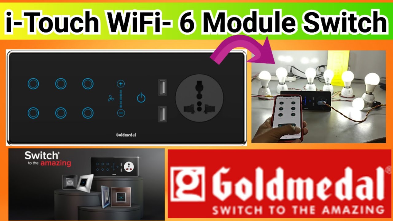 Goldmedal Home Automation 6 Module i-Touch Wi-Fi Panel | Touch, Wi-Fi ...