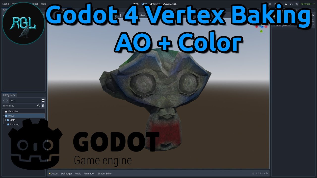 Godot 4 Tutorial Baking Vertex Ao And Color Data Into Meshes Using Blender And Godot Youtube