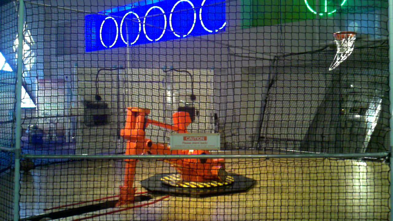 Abb Basketball Robot Testing out a new shot. - YouTube