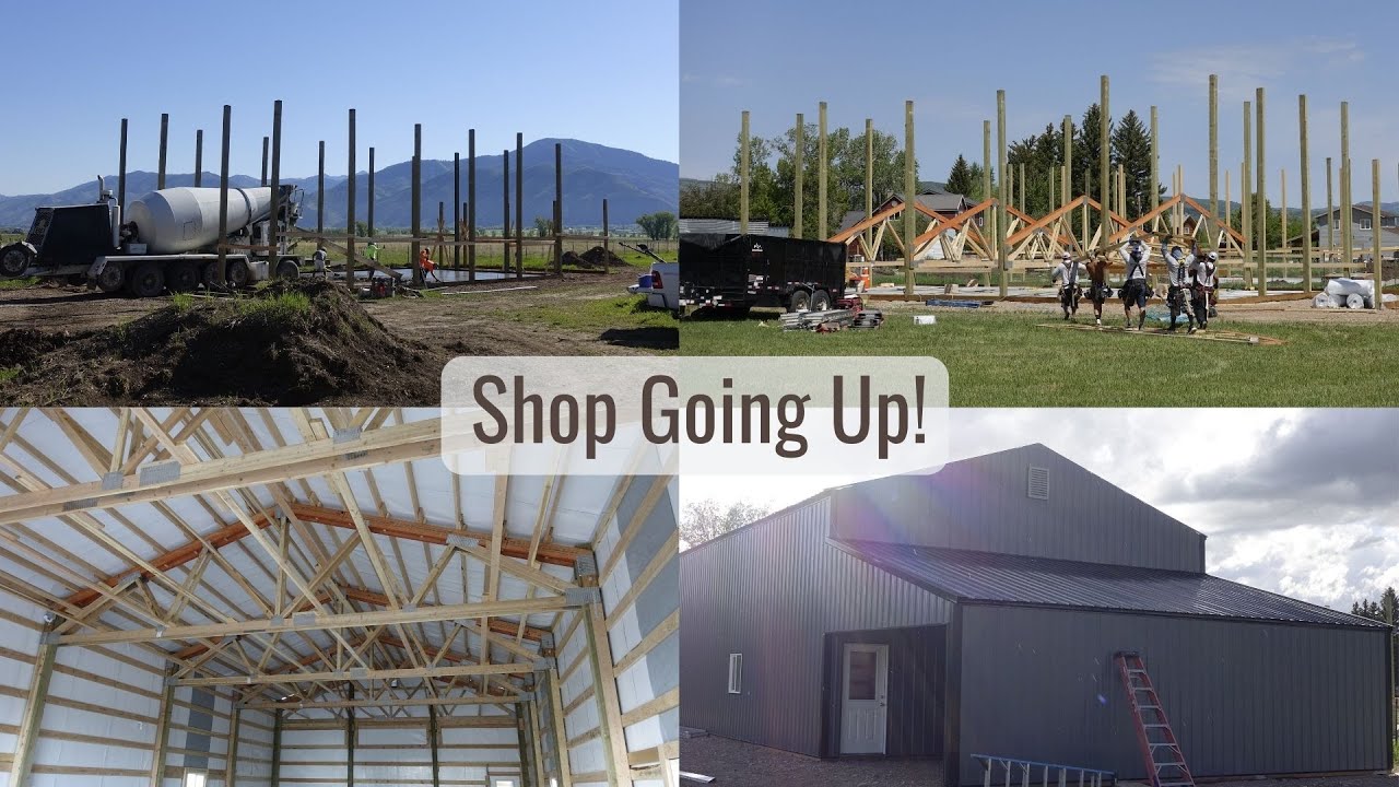Shop Build Going Up! A Week of Building in 12 Minutes - YouTube