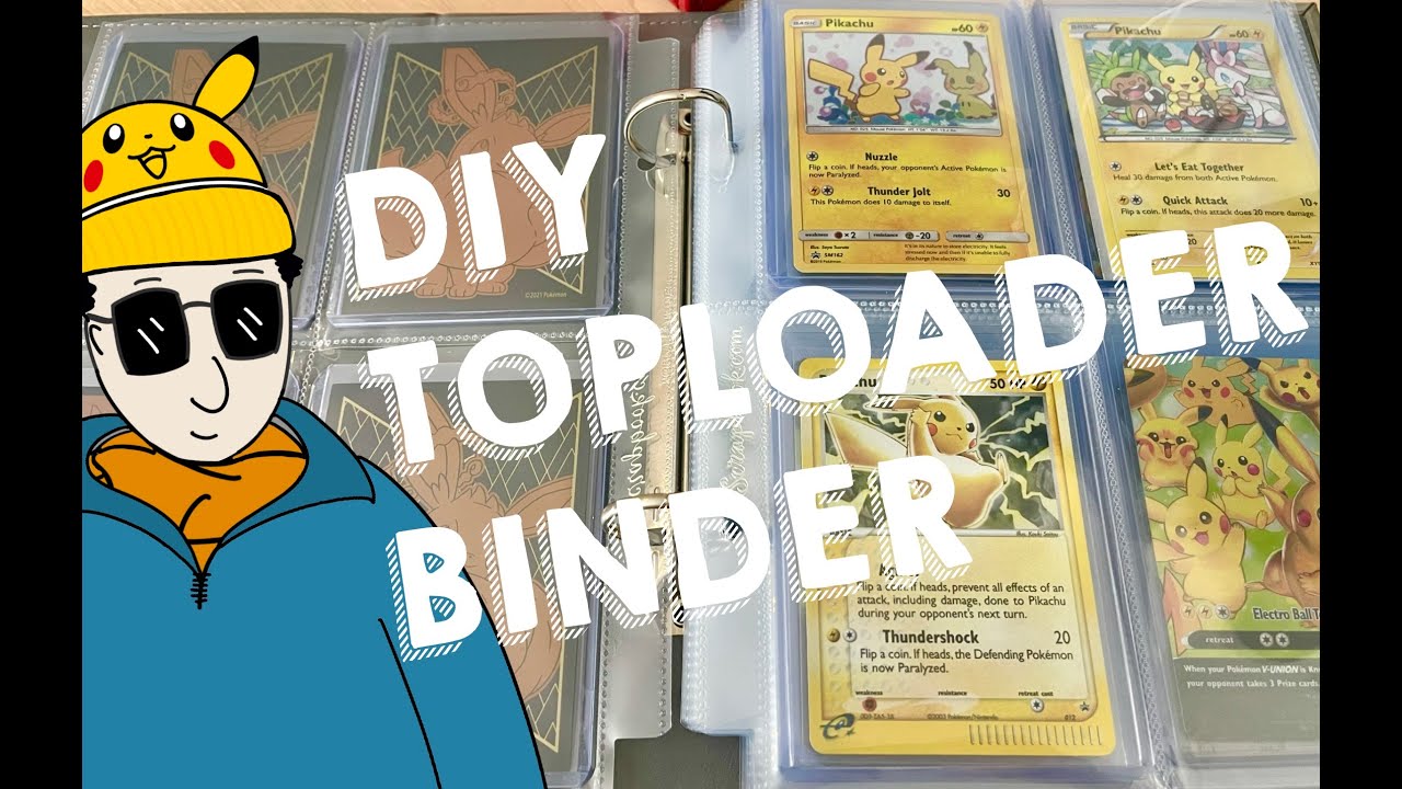$22 DIY Toploader Binder (The best way to store your Pokemon Trading ...