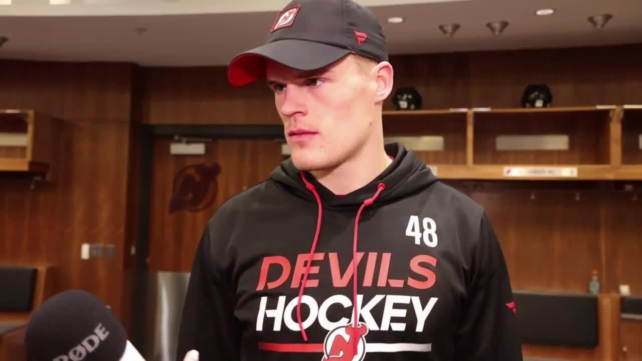Schmid, Toffoli, Halonen, Lindy Ruff After TBL Loss - YouTube