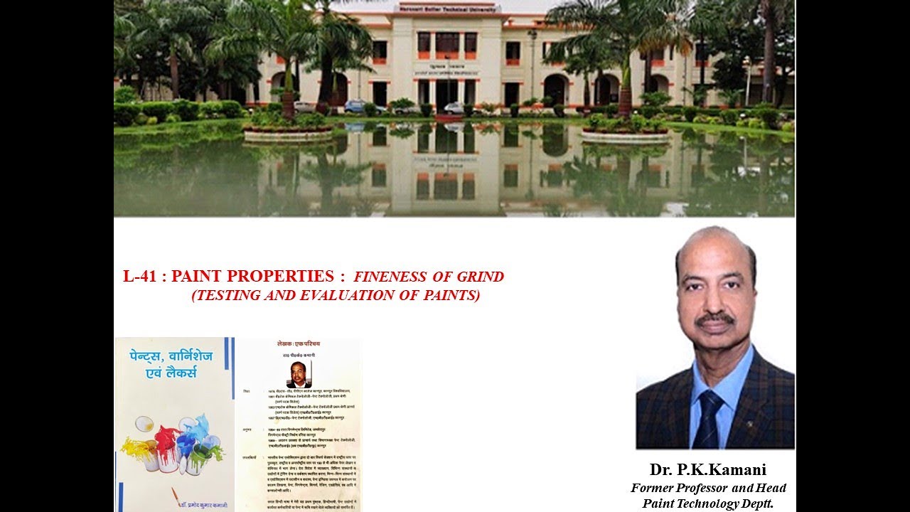 L-41 : PAINT PROPERTIES : FINENESS OF GRIND (TESTING AND EVALUATION OF ...