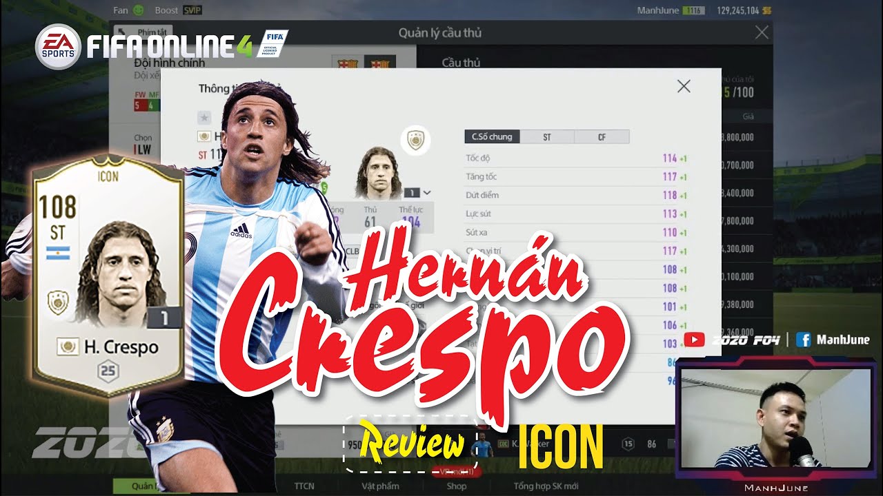 Review Hernan Crespo Icon Cỗ Máy Ghi Bàn Hoàn Kinh Dị Nhất FO4 - YouTube