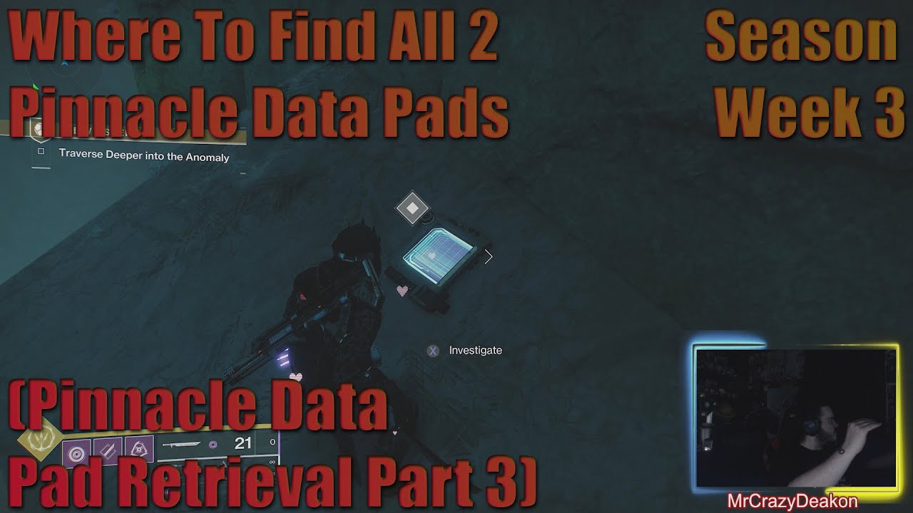 Destiny 2 Season Week 3 Where To Find All 2 Pinnacle Data Pads (Pinnacle Data Pad Retrieval Part ...