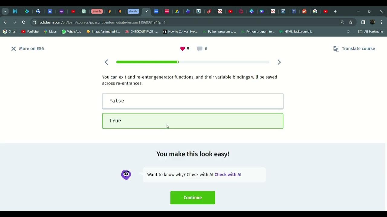 33 More On Es6 Javascript Intermediate Sololearn Youtube