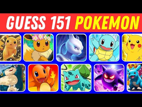 Guess The Pokemon Quiz | Guess 151 Pokemon (Gen 1 and Gen 2) - YouTube