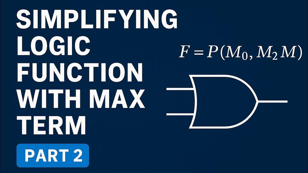 Part 2 of simplifying logic function using MAX TERM… - YouTube