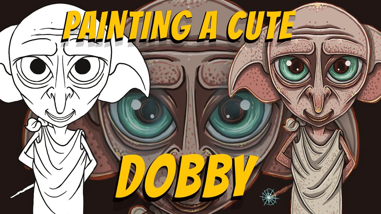 How to Paint a CUTE DOBBY - TIME LAPSE PAINTING RELAXING VIDEO HARRY ...