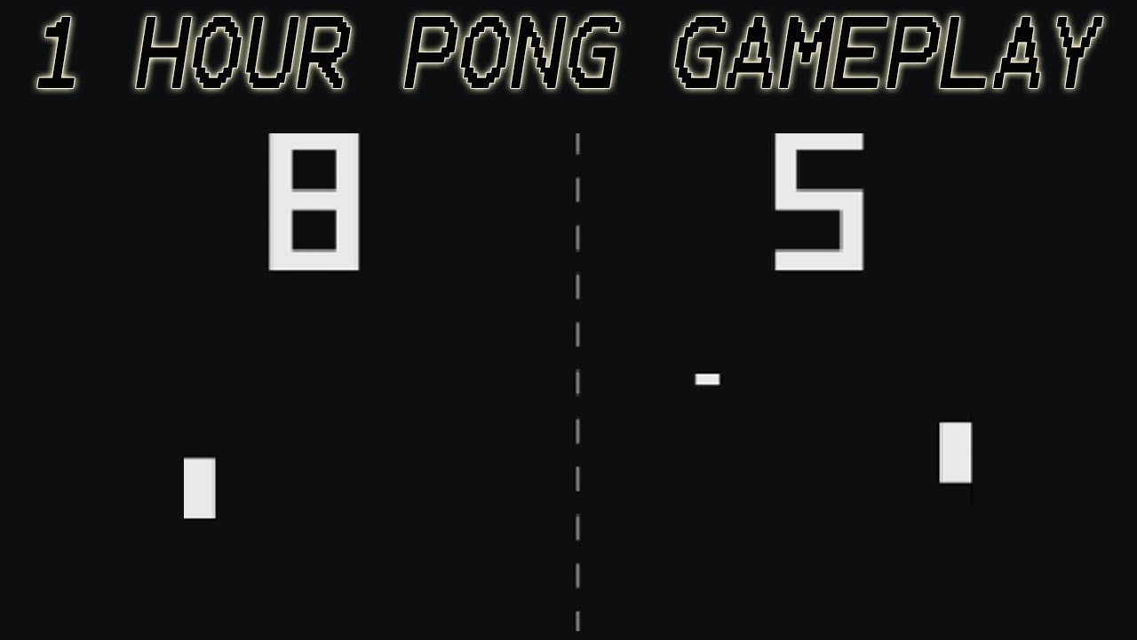 PONG Video game 1 hour gameplay - YouTube