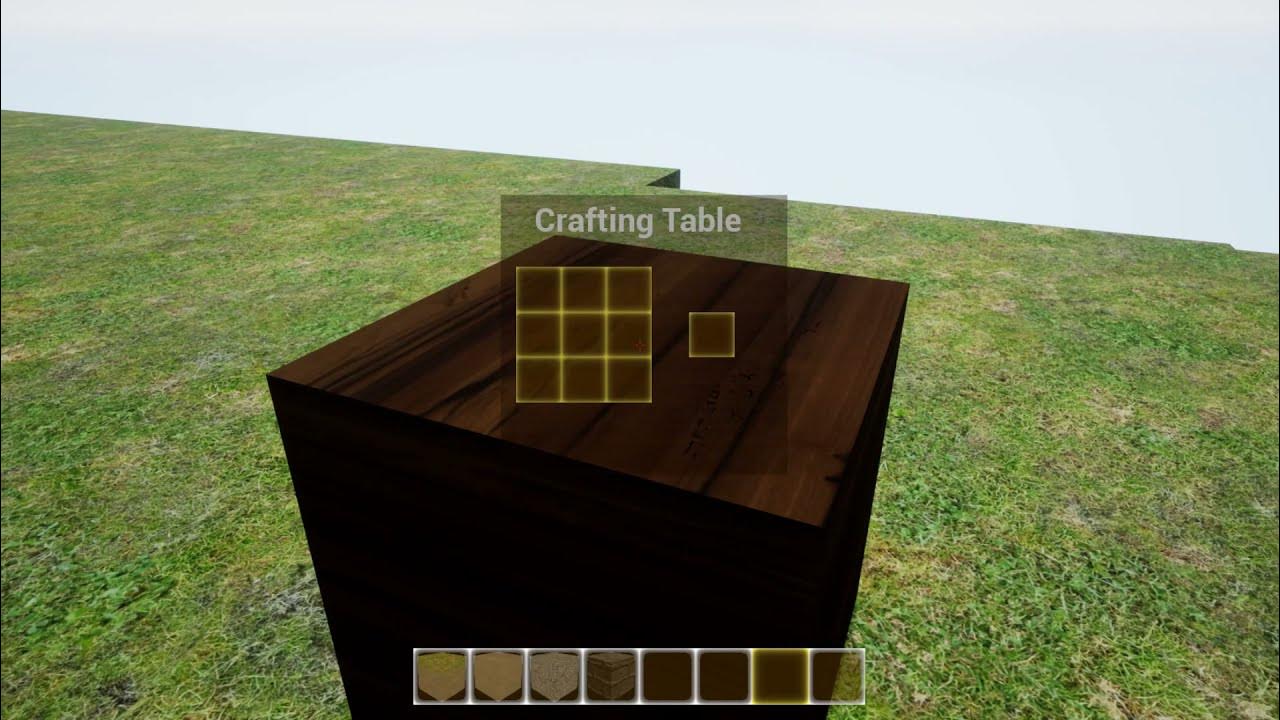 Unreal Engine: Minecraft - Crafting Table UI The Beginning - YouTube