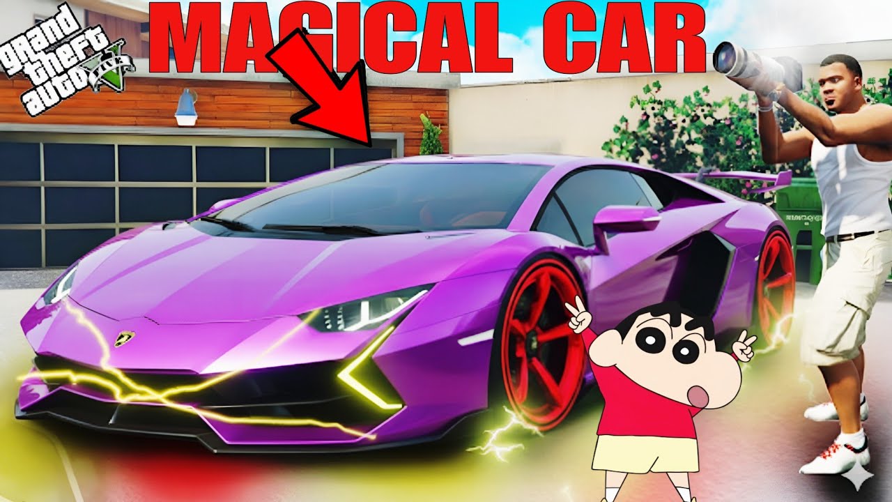 Franklin & Shin-chan Find Out Magical Purple Car | GTA 5 |@Ramp-O-Mania ...