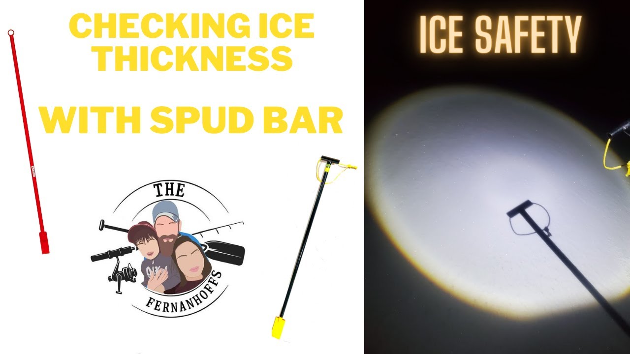 Checking Ice Thickness with Spud Bar - YouTube