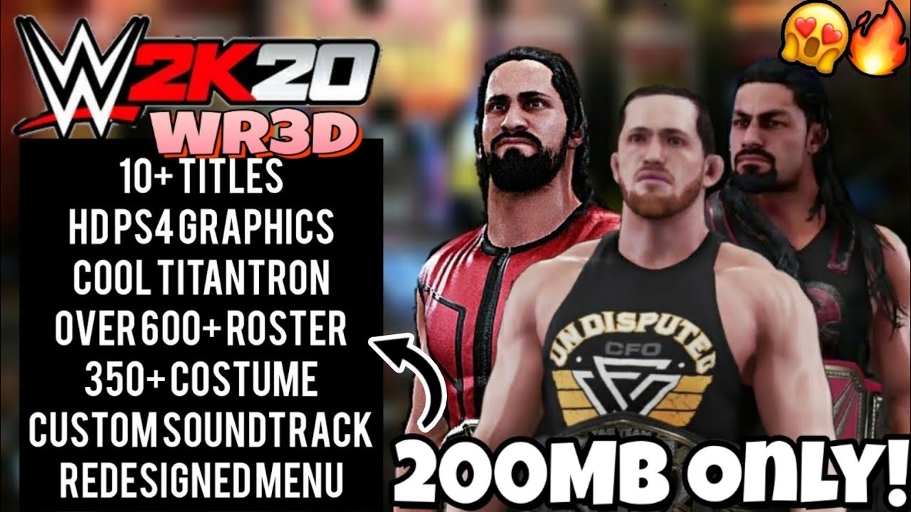 WR3D WWE 2K20 Latest Mod || PS4 Graphics & New Textures || New Moves ...