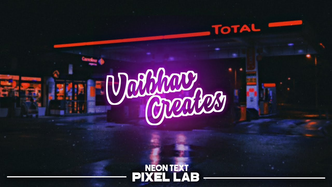 How to Make Neon Text in Pixel Lab 🌠 Neon Effect in Pixel Lab - YouTube