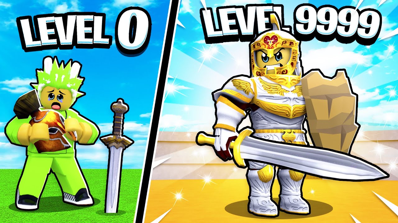 ich werde ein LEVEL 99999999 GLADIATOR in Roblox! - YouTube