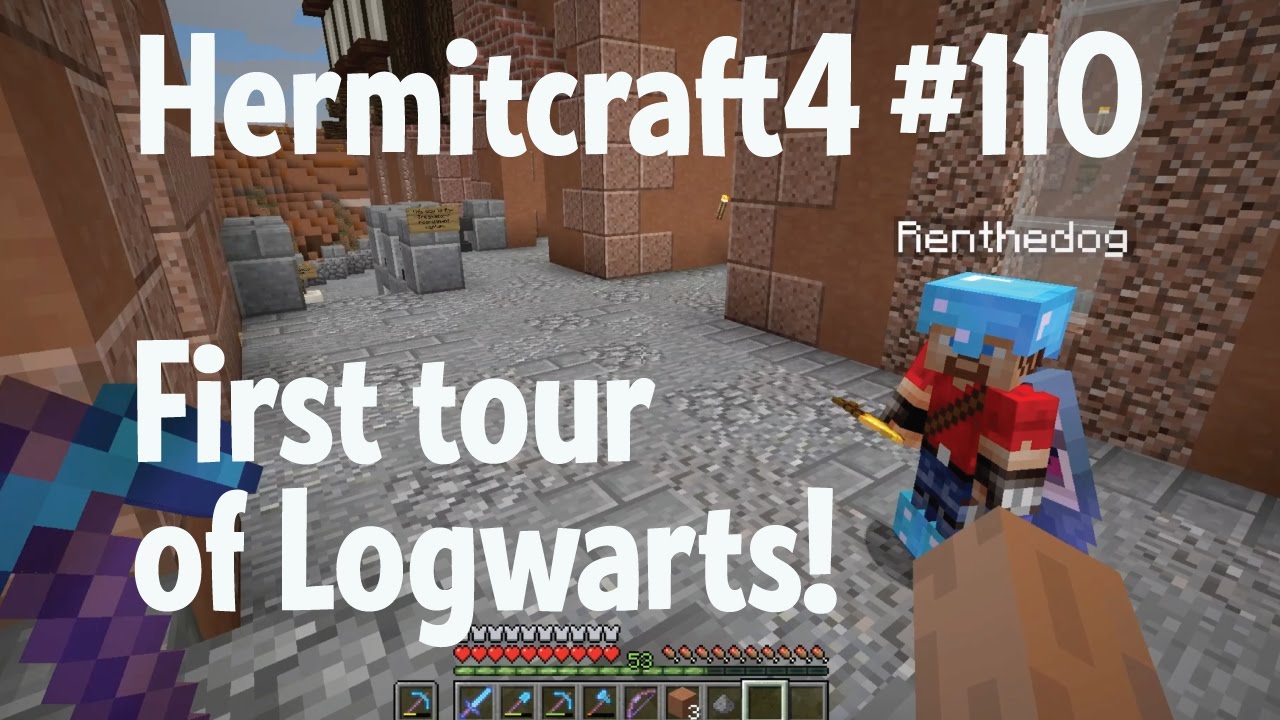 First tour of Logwarts with RenDog! — Hermitcraft 4 ep 110 - YouTube