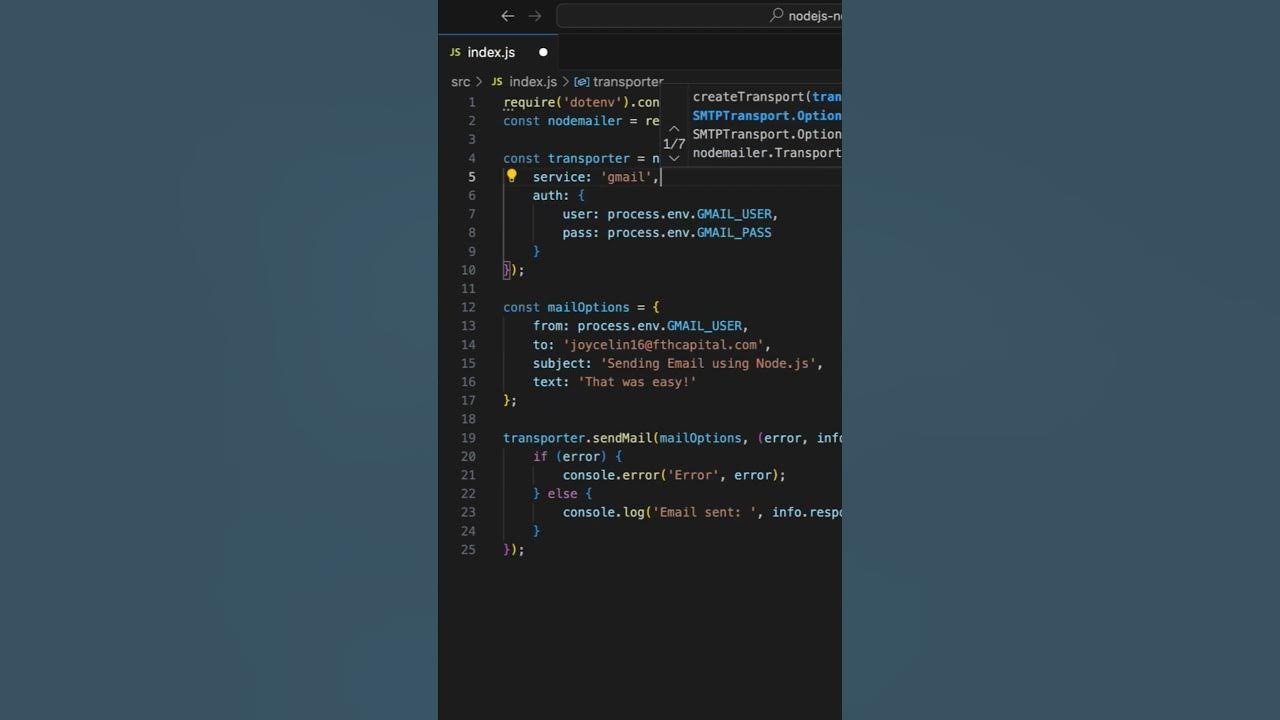 Send emails in Nodemailer with Gmail without SMTP settings - Email FAQ ...