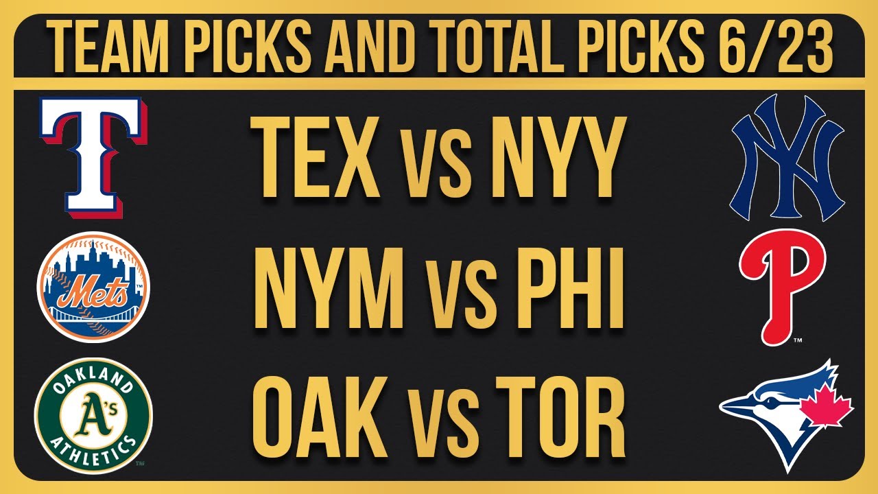 FREE MLB Picks Today 6/23/23 Baseball MLB Picks and Predictions - YouTube