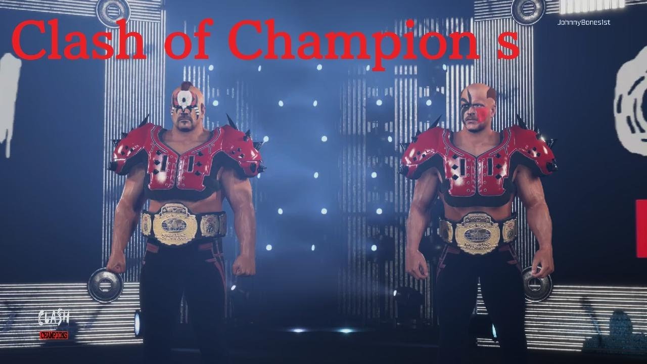 Clash Of Champions WCW Tag Team Champions The Road Warriors vs Sting ...