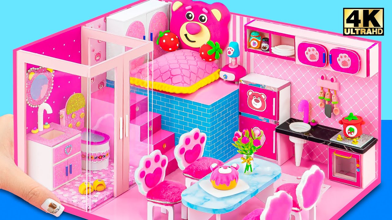 Make Pink Bear House with Cutest Lotso Bedroom, Bathroom, Kitchen from ...