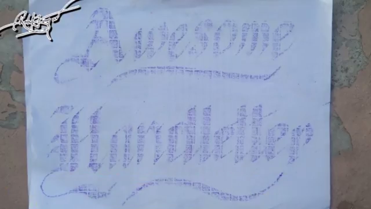 crayon calligraphy || how to write with crayons - YouTube