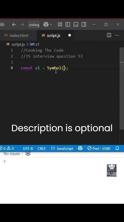 JS Interview Q53: What are symbols in JS? 🤔🔢 #symbols #jsinterview #es6 ...