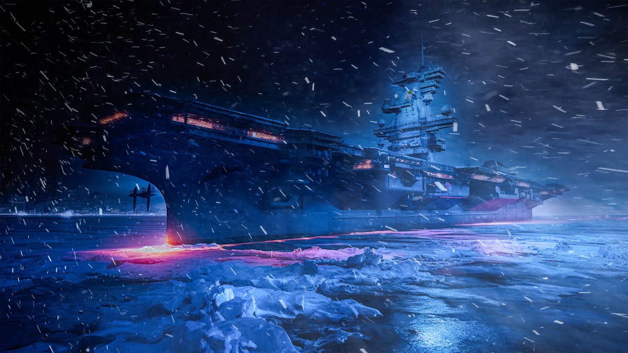 Freezing Blizzard Winter Storm at Old Ship | Heavy Snowstorm & Strong ...
