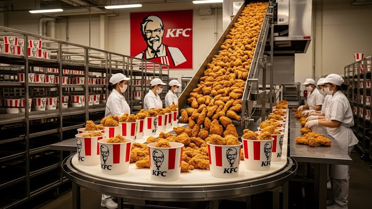 Inside a KFC-Style Fried Chicken Factory: From Fresh Chicken to Crispy ...