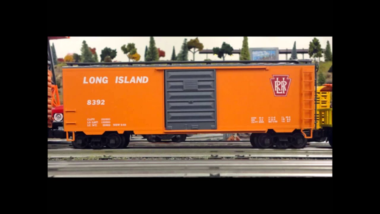 Custom painted LIRR boxcars - YouTube